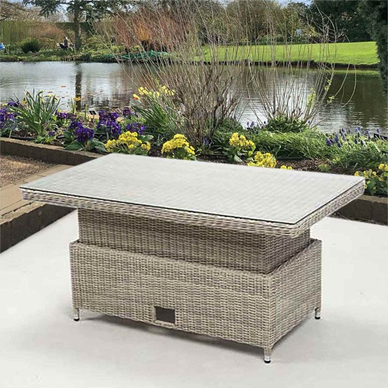 New Hamilton Rattan Rectangular Rising Table