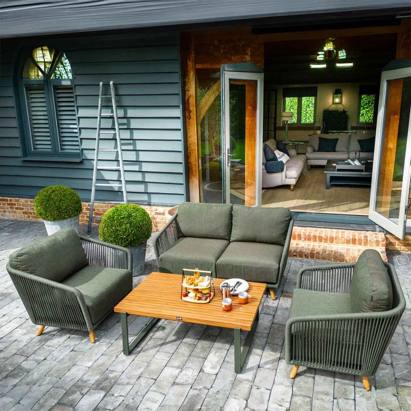 Hartman Eden 2 Seat Rope Lounge Sofa Set - Moss