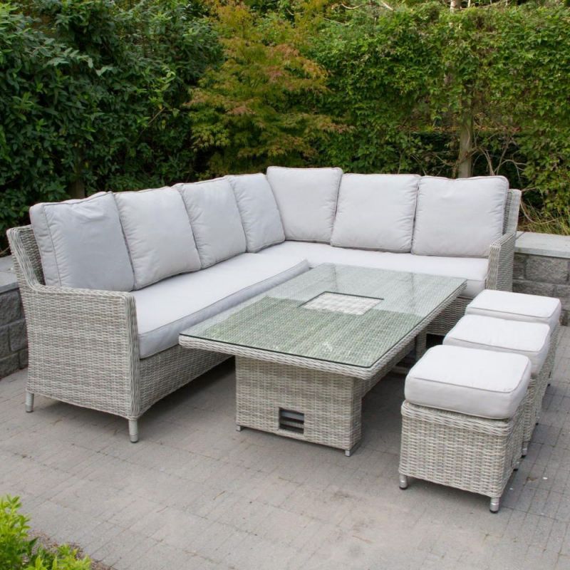 Hamilton Corner Dining Set with Ice Bucket & Rising Table